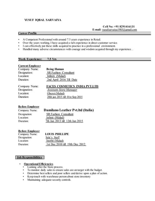 Ashraf Ali resume | DOC