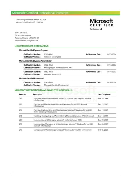 Microsoft Learning Transcript.PDF
