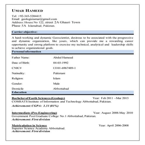 UMAR CV | DOCX