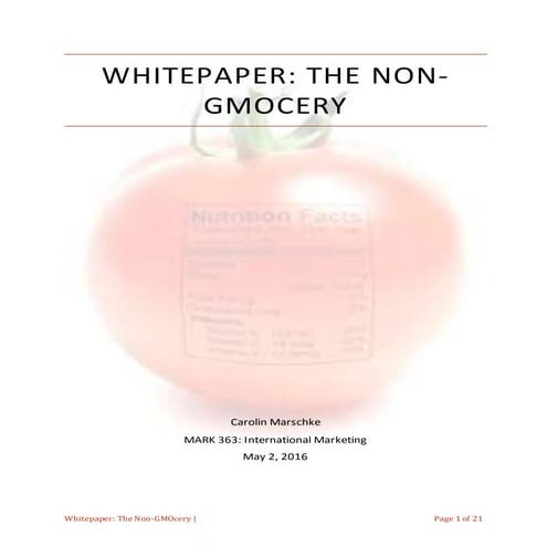 Semester Paper - Non-GMOcery | DOCX