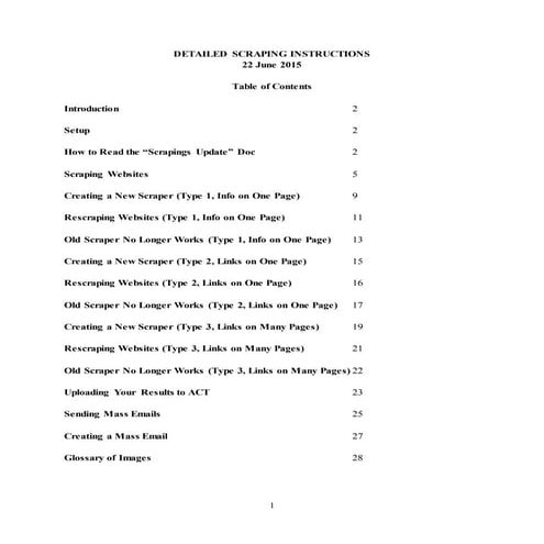 Detailed Scraping Instructions | DOCX
