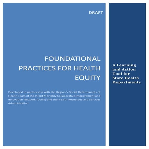 2016 Foundational Practices for Health Equity State Self Assessment DRAFT August 2016 | PDF ...