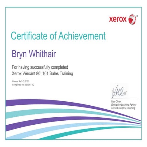 Xerox Versant 80_101 Sales Training | PDF | Computing | Technology ...