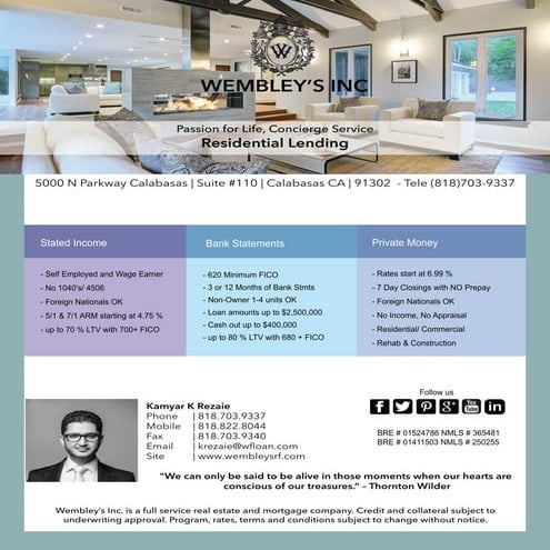 Residential lending flyer 02 | PDF