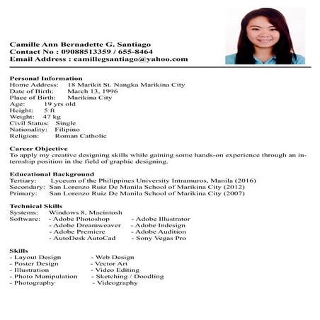 RESUME (pg1) | PDF