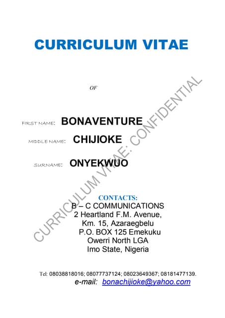 OBOH CV | PDF