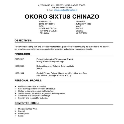 SIXTUS CV | DOCX