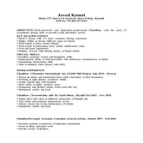 Javed Kamal - C.V (1) | DOCX