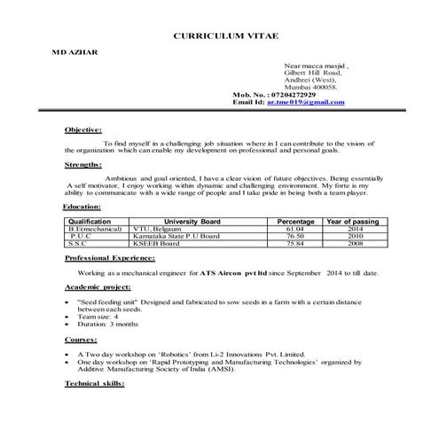 Md_azhar_CV_3_-1 | PDF