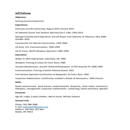 Jeff's Resume | DOCX