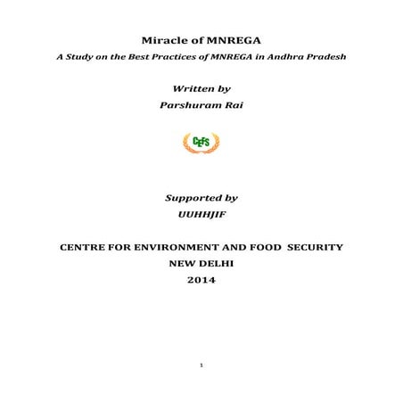 Miracle of MNREGA in AP - Copy | PDF