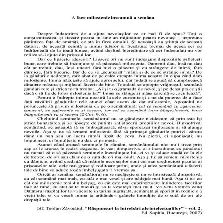 A face milostenie inseamna a semana | PDF