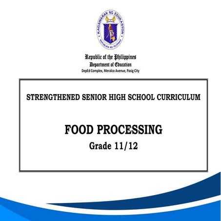 Agrifishery and arts_FOOD PROCESSING module | PDF