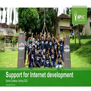 AFSIG 2023: APNIC Foundation and support for Internet development | PPT