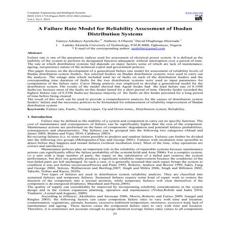 A failure rate model for reliability assessment of ibadan distribution ...