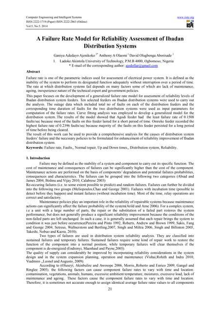 Outage analysis and system disturbances on 330k v and 132kv transmission system in nigeria | PDF