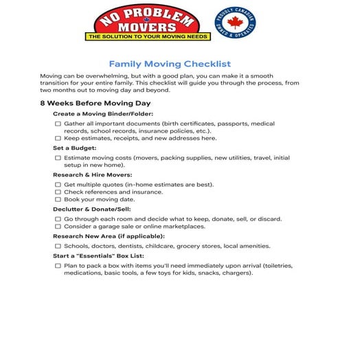 A Family Moving Checklist.pdf for free download | PDF