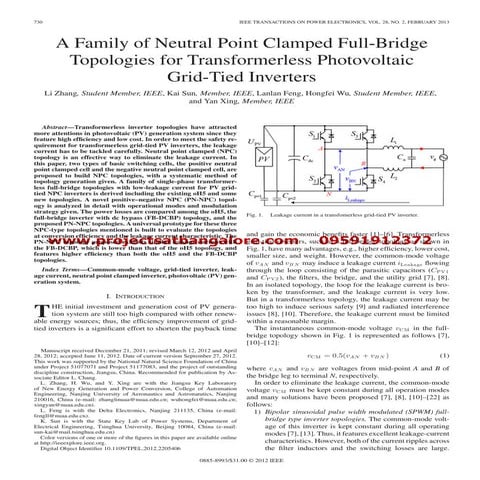 A Family of Neutral Point Clamped Full-Bridge Topologies for ...