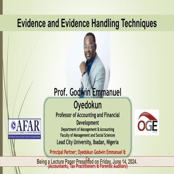 Evidence and Evidence Handling Techniques | PPT