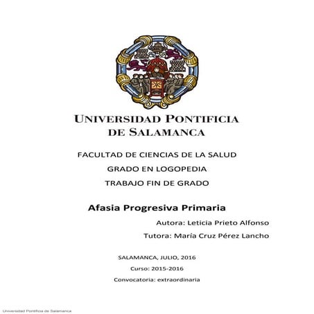 Afasia progresiva primaria | PDF