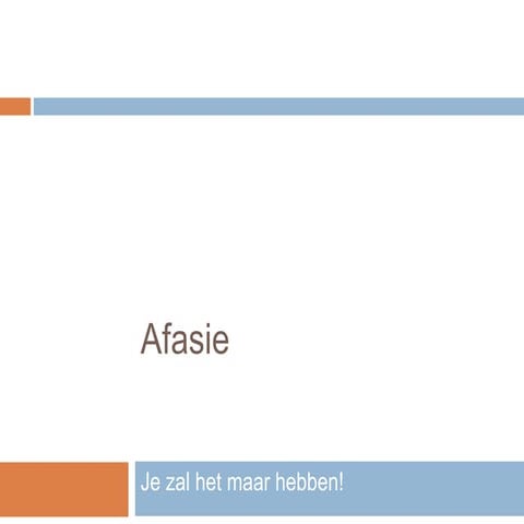 Afasie | PPTX