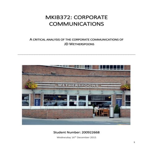 Corporate Communication Report Final | PDF | Business Administration ...