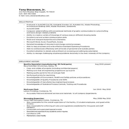 Tony Steverson updated resume (2) | DOCX | Desktop Publishing | Computer Software and Applications