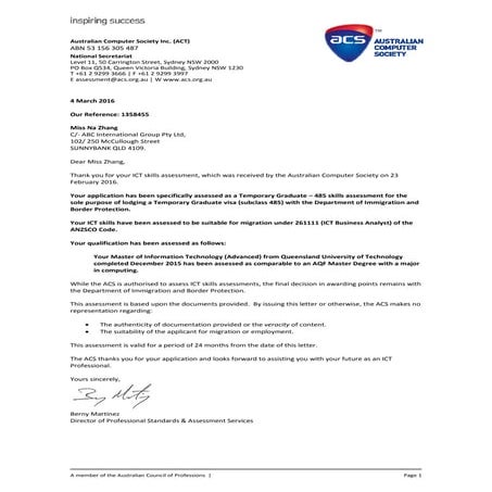 ACS ICT skills assessment | PDF