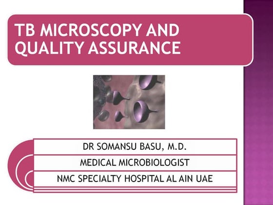 Mycobacterium tuberculosis smear microscopy | PPTX | Infectious ...