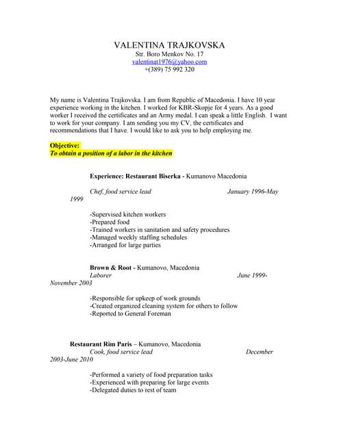 sharina's resume | PDF