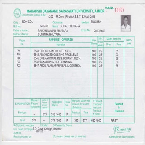 M.COM FINAL ABST.PDF | Educational Assessment | Education