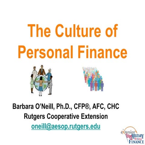 AFCPE-FPA Webinar-The Culture of Personal Finance-08-14 | PPT