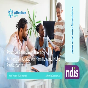 Positive Behaviour Therapy: A Practical Guide for Families and NDIS ...