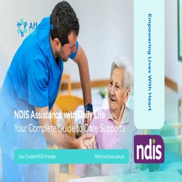 NDIS Assistance with Daily Life: Your Complete Guide to Core Supports | PDF