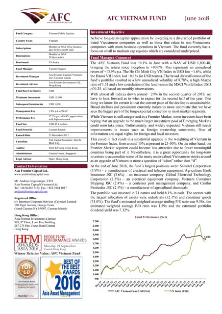 AFC Vietnam Fund Factsheet July 2025 english | PDF