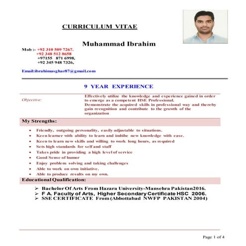 ( IBRAHIM CV ) | DOCX