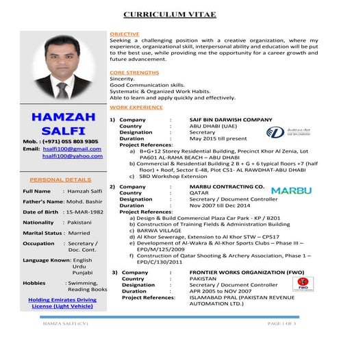 HAMZAH-CV | PDF