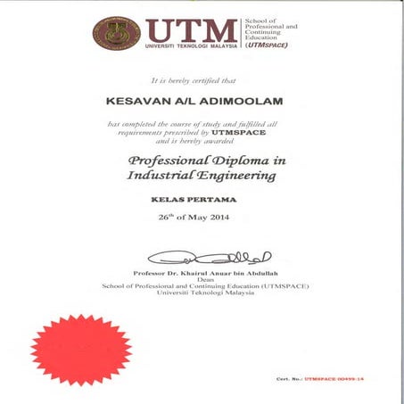 DIPLOMA UTM | PDF
