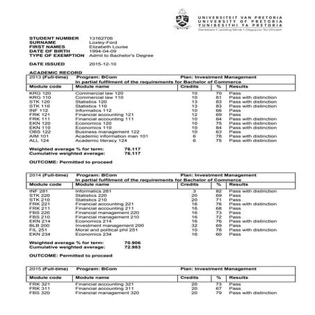 Graduation results | PDF