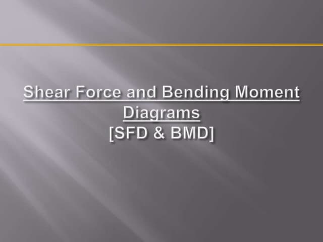 SFD & BMD | PPT