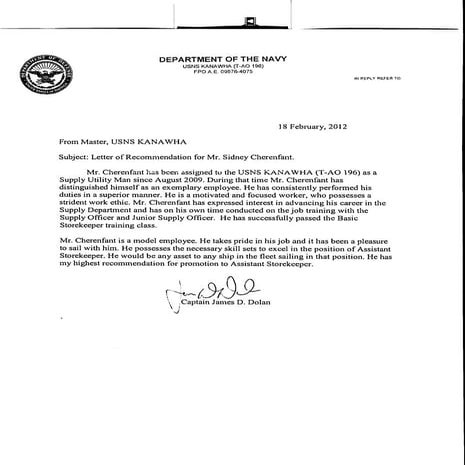 Letters of Recommendation | PDF