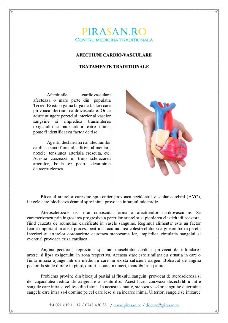 Afectiuni cardio vasculare