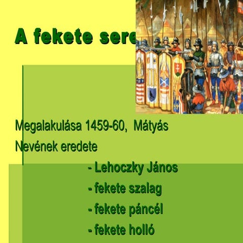A fekete sereg | PPT
