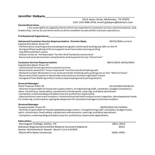 Melissa Myers Resume | DOCX