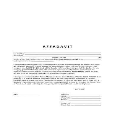 Affadavit | PDF