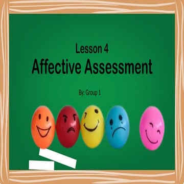 Affective Domain In Assessment Of Learning Ppt 