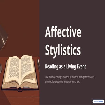 Affective-Stylistics number 2 PPTX slide | PPTX
