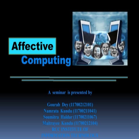 Affective Computing | PPTX | Artificial Intelligence | Technology ...