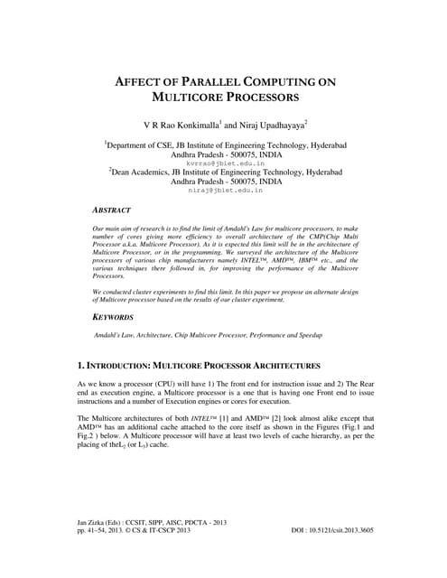 Affect Of Parallel Computing On Multicore Processors Pdf 5812