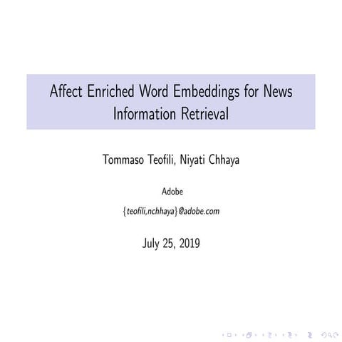 Affect Enriched Word Embeddings For News Ir Pdf